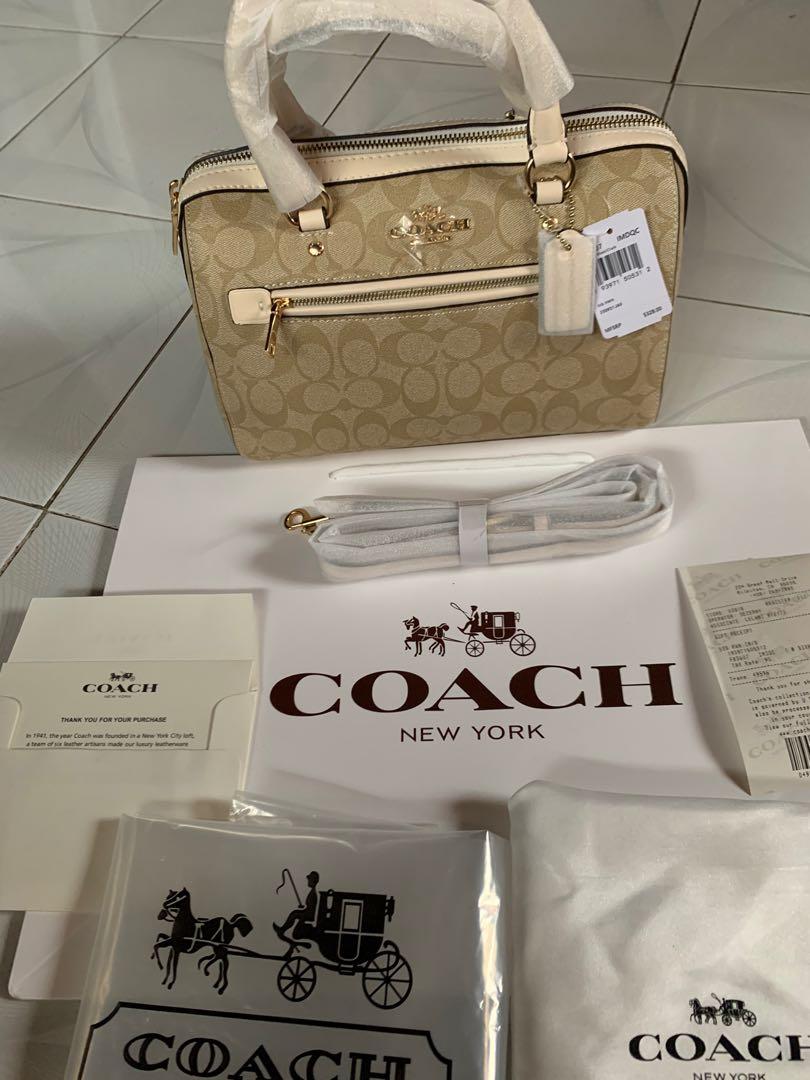 Coach Rowan White Satchel, Women's Fashion, Bags & Wallets, Purses ...