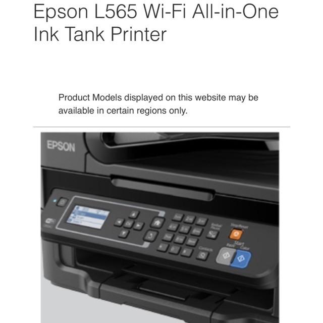 EPSON L565 Printer 3in1 long size, Computers & Tech, Printers, Scanners ...
