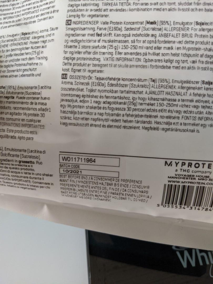 Impact Whey Protein (Apple Crumble and Custard + Cinnamon Danish) 1KG ...