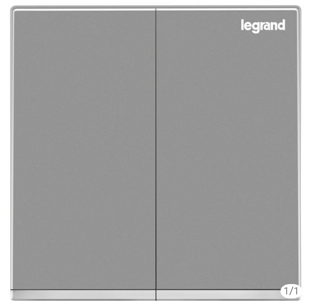 Legrand Galion Dark Silver 2G 1W 16AX Switch with Silver Bar, Mobile ...