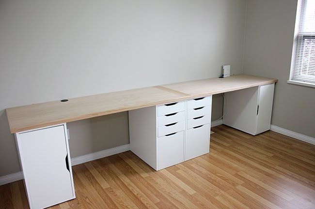 Mahogany table top with alex drawers, computer table, Furniture & Home ...