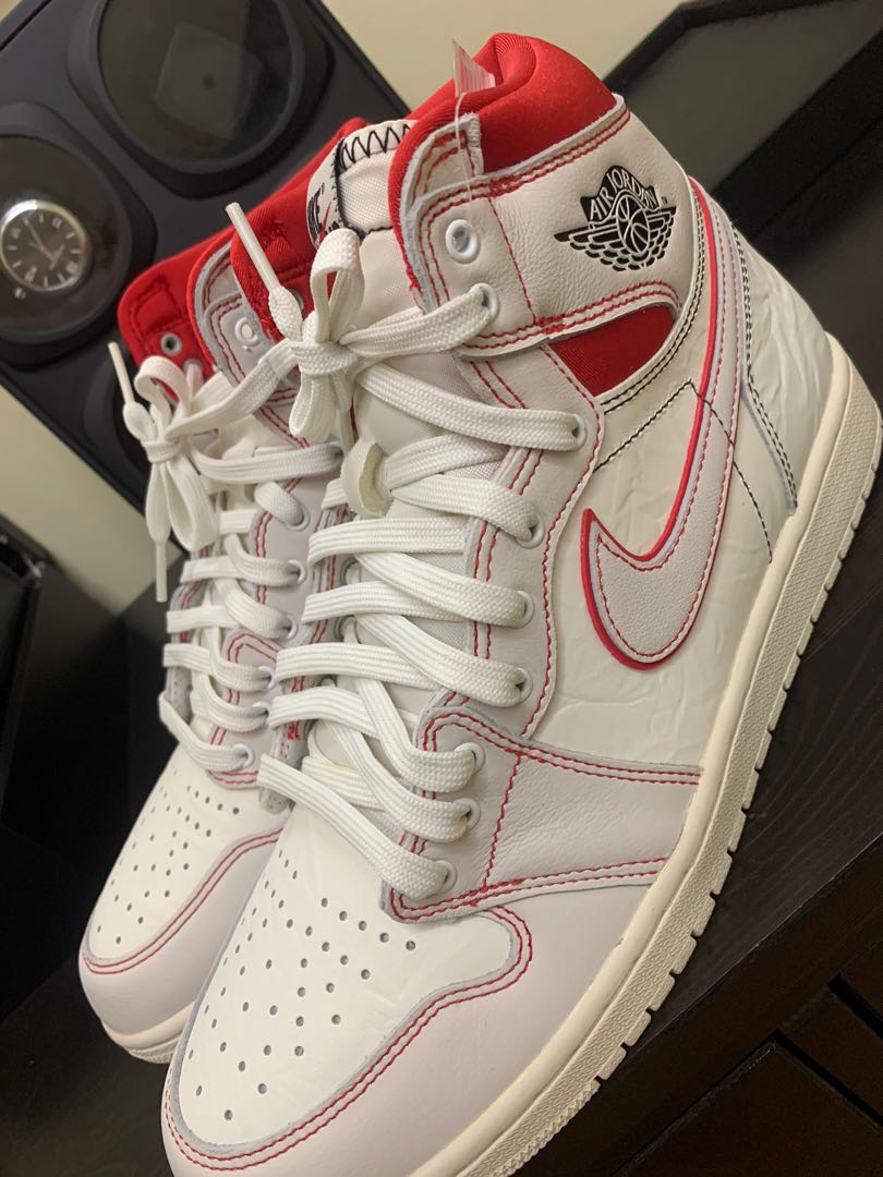 Nike Jordan 1 phantom gym red retro high, Men's Fashion, Footwear ...