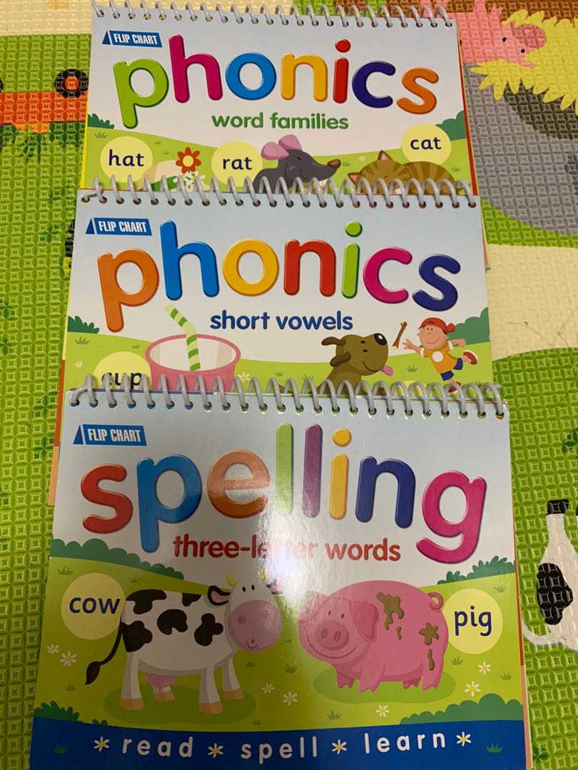 Phonics flip charts, 興趣及遊戲, 書本 & 文具, 小說 & 故事書 - Carousell