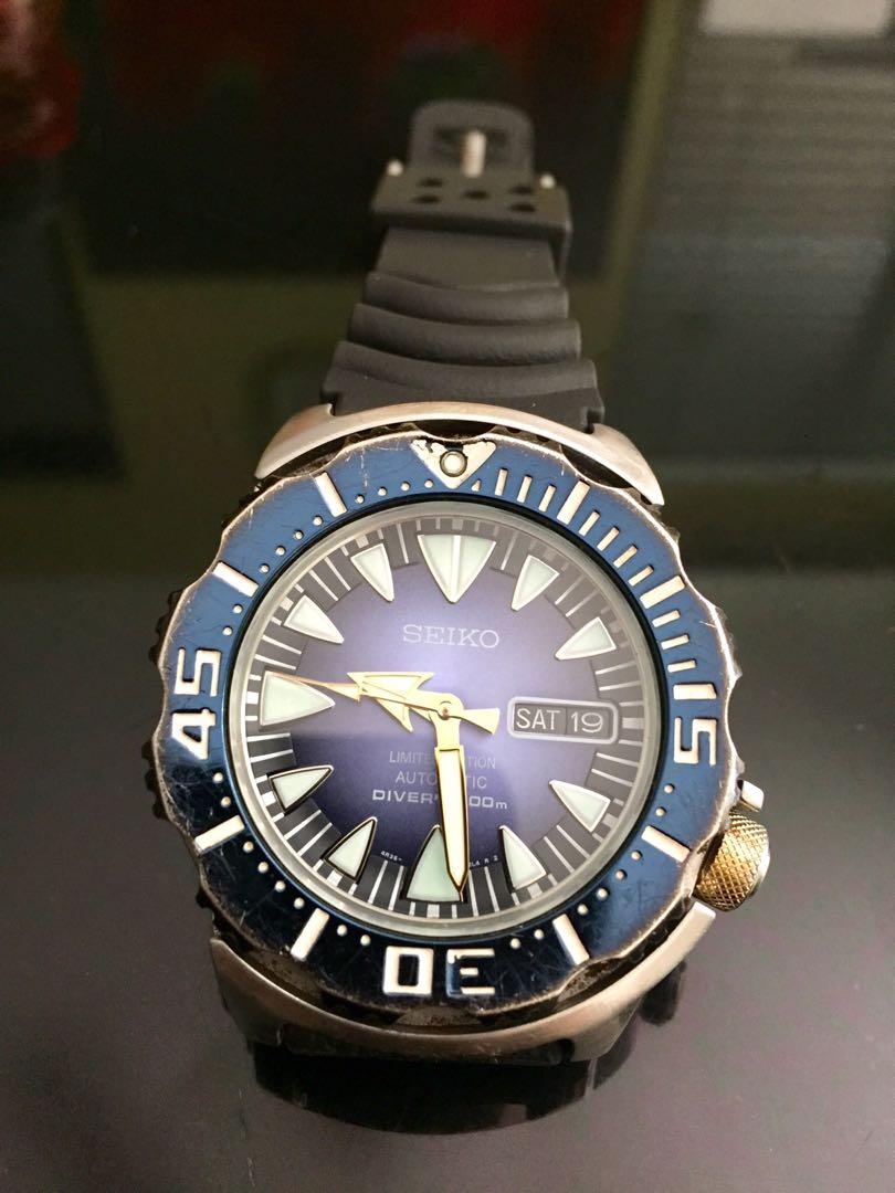 Seiko Blue Monster Ltd ed, Men's Fashion, Watches & Accessories ...