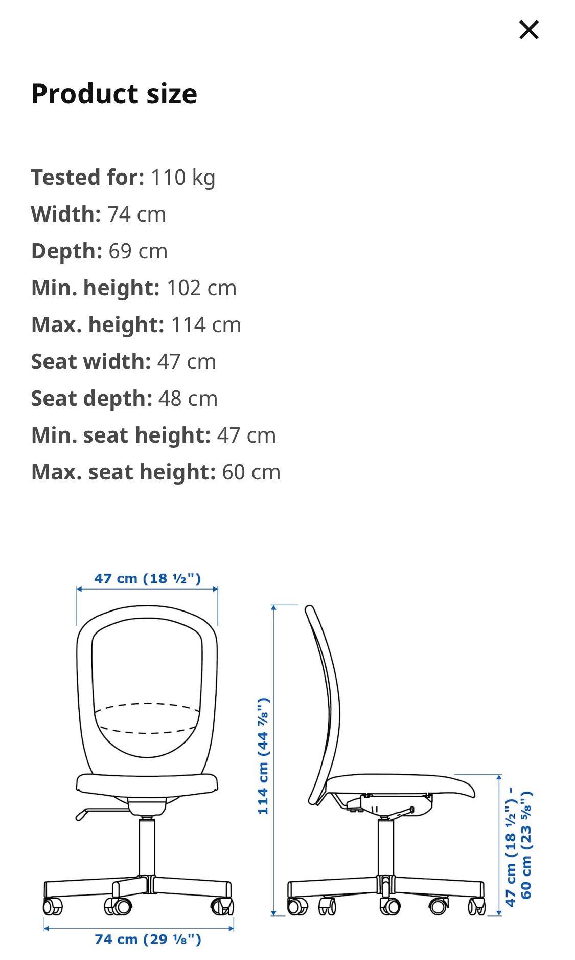 Selling ikea flintan office chair, Furniture, Tables & Chairs on Carousell