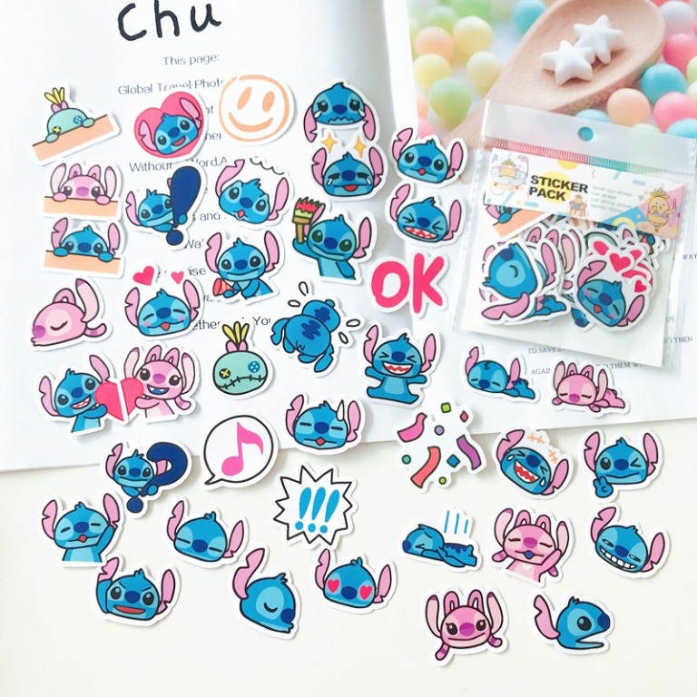 Lilo & Stitch Hawaii Chibi Kawaii Stickers, Hobbies & Toys, Stationery ...