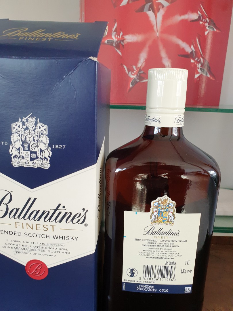 Ballantine's Finest Whisky, Food & Drinks, Alcoholic Beverages on Carousell
