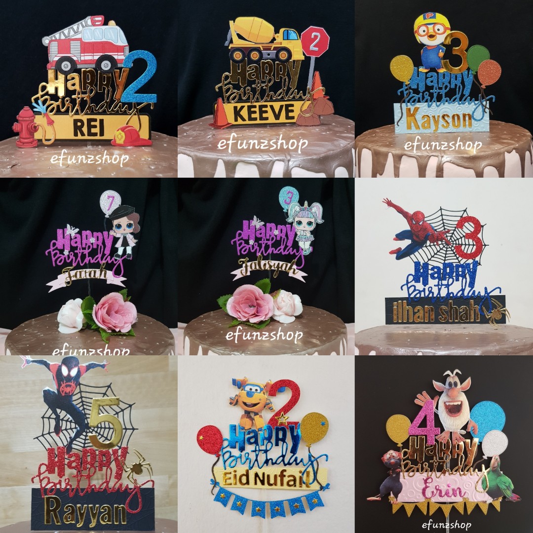 Customized Cake Topper Children Birthday Frozen Brawl Power Rangers ...