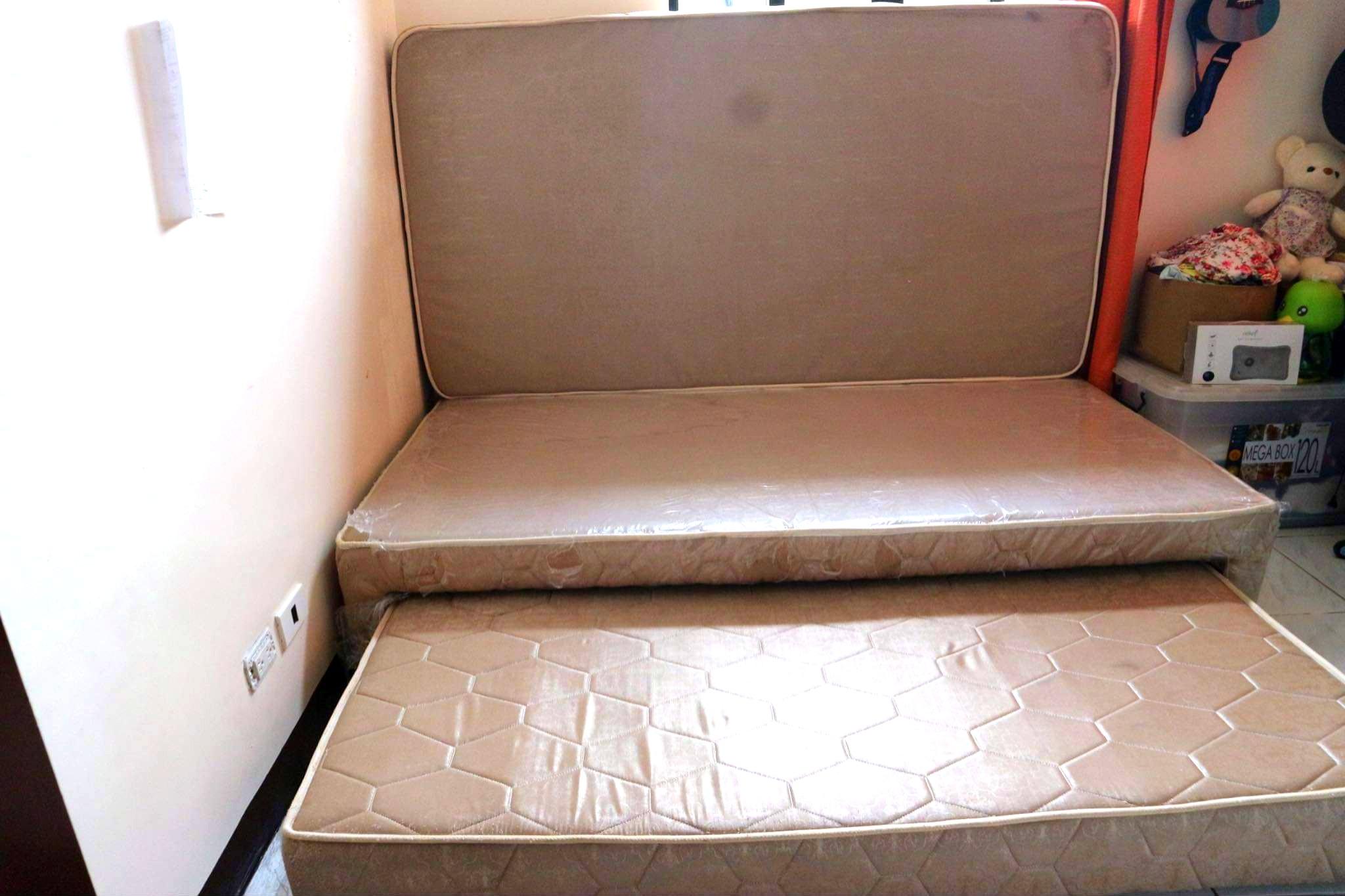 DIANE'S DESIGN PULL-OUT BED (DEW FOAM), Furniture & Home Living, Furniture, Bed Frames ...