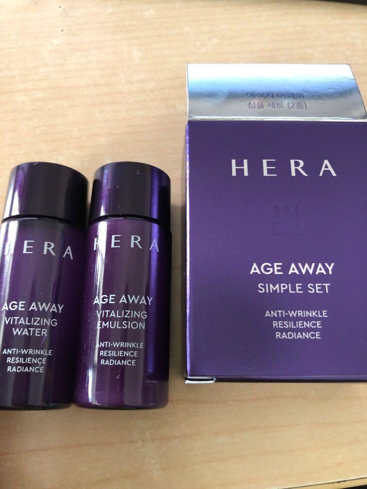 Hera Age Away Vitalizing Water and Emulsion Simple Sample Set, Beauty & Personal Care, Face ...
