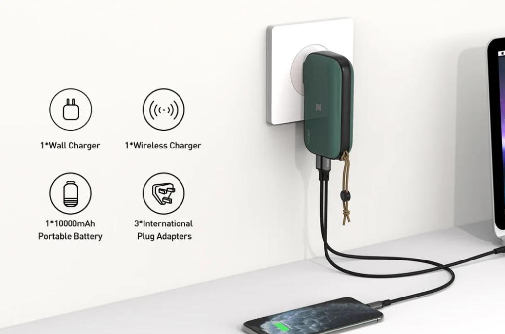 IDMIX Mr Charger CH06 10000mAh Wireless Power Bank+Adapter, Mobile ...