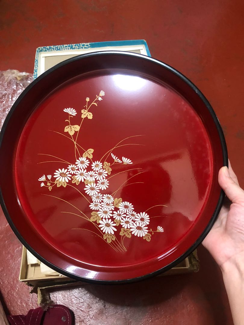 Japanese Circle Bento Tray, Furniture & Home Living, Kitchenware ...