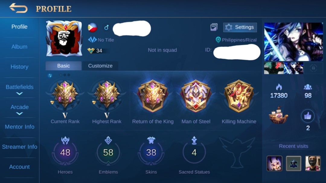 Mobile Legends Account: Mythic Rank, Video Gaming, Video Games, Xbox on ...
