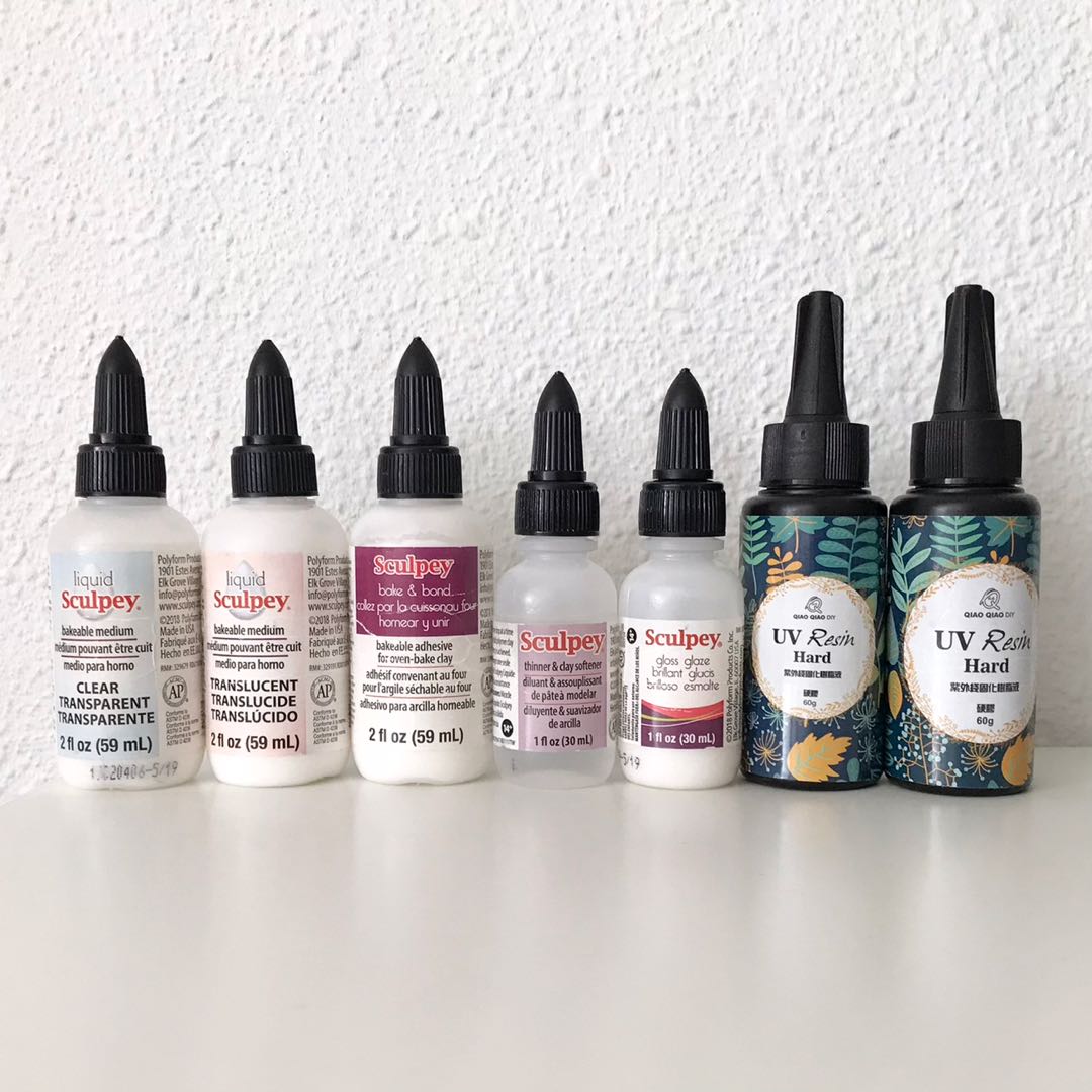 SCULPEY liquid clear transparent, translucent, bake & bond, thinner ...