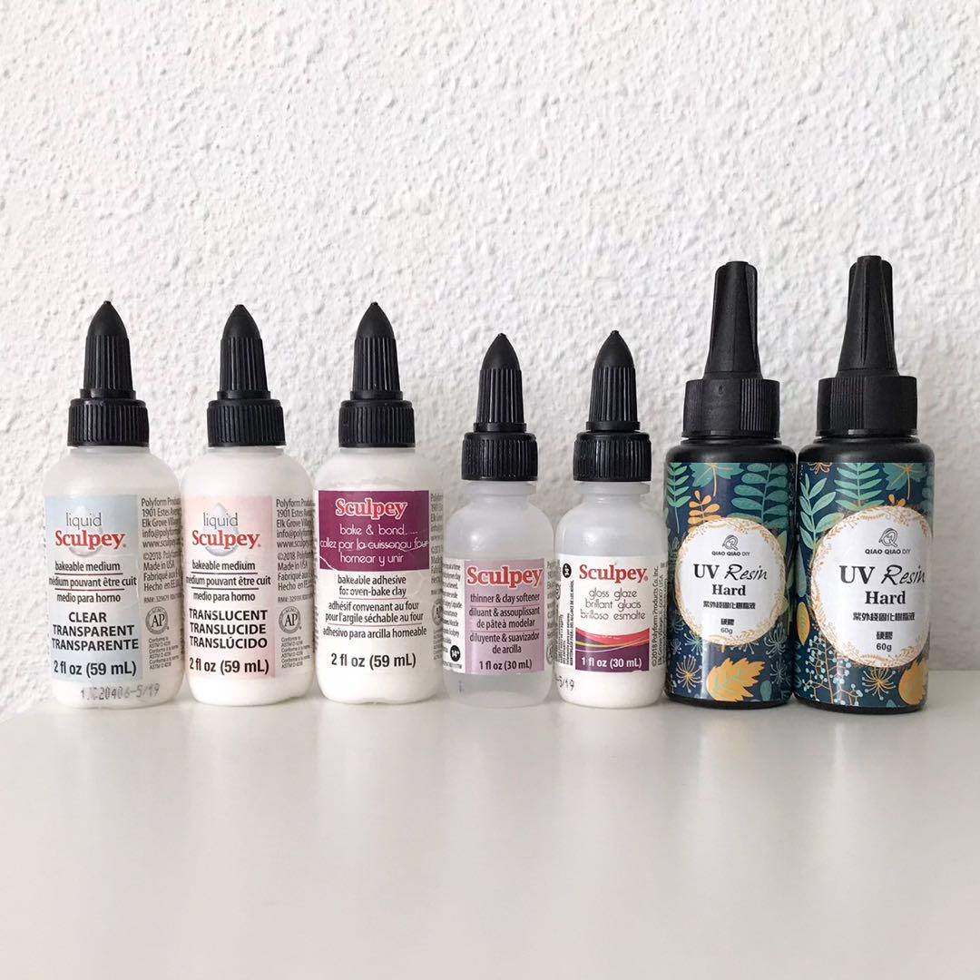 SCULPEY liquid clear transparent, translucent, bake & bond, thinner ...