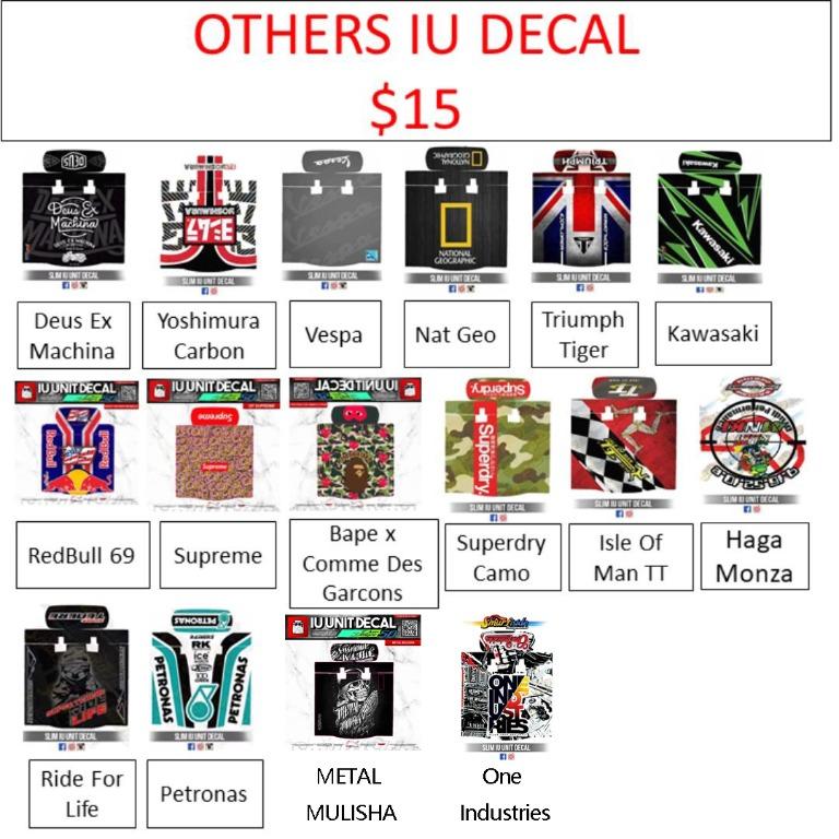 Slim IU Stickers / Decals, Motorcycles, Motorcycle Accessories on Carousell
