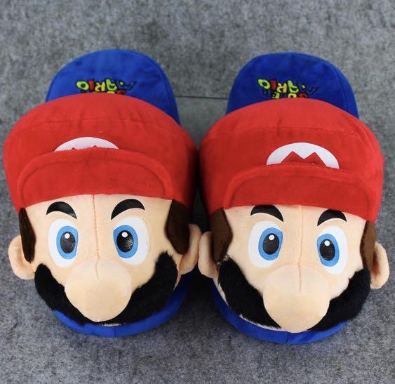 Nintendo Super Mario Bros Plush Bedroom Slipper, Hobbies & Toys, Toys ...