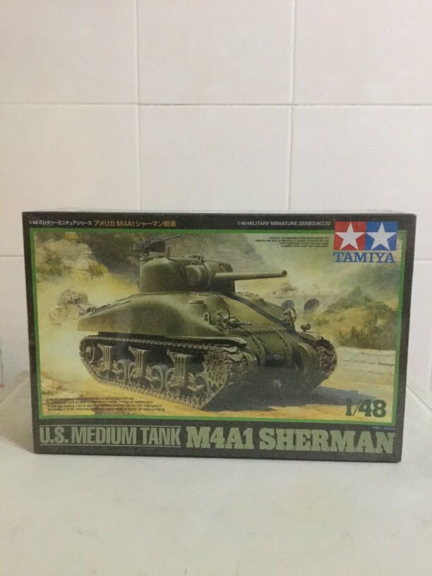 U.S Medium Tank M4A1 Sherman Model Kit, Hobbies & Toys, Toys & Games on ...