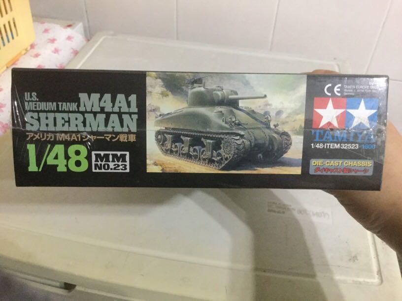 U.S Medium Tank M4A1 Sherman Model Kit, Hobbies & Toys, Toys & Games on ...