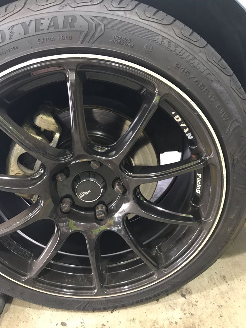 Used 17 inch tyres n rim., Car Accessories, Tyres & Rims on Carousell