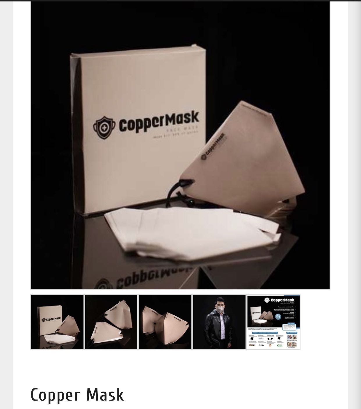 Authentic copper mask, Health & Nutrition, Face Masks & Face Shields on ...