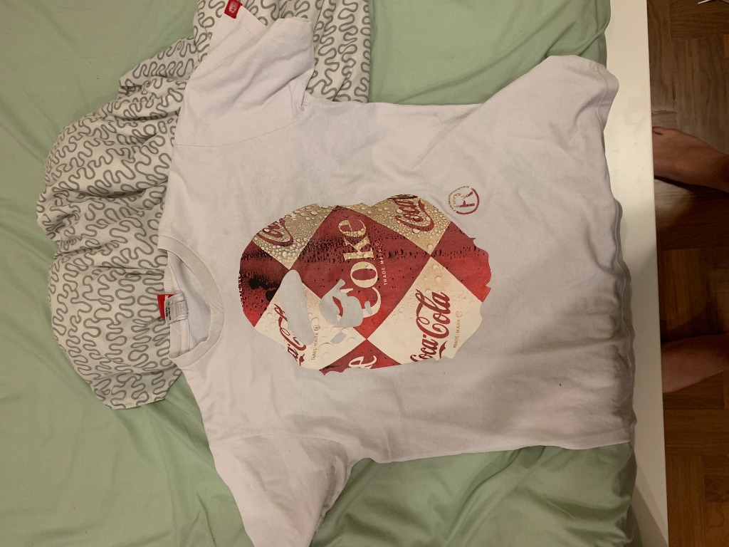 BAPE x coke, Men's Fashion, Tops & Sets, Tshirts & Polo Shirts on Carousell