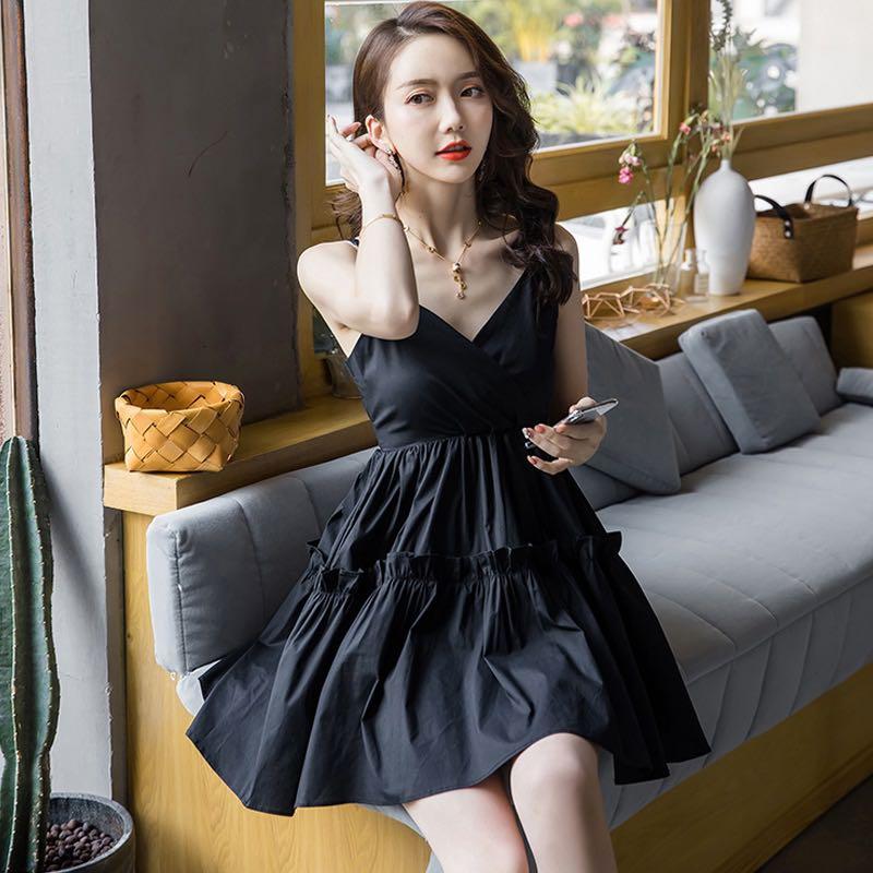 Black Ribbon Dress, Women's Fashion, Dresses & Sets, Dresses on Carousell