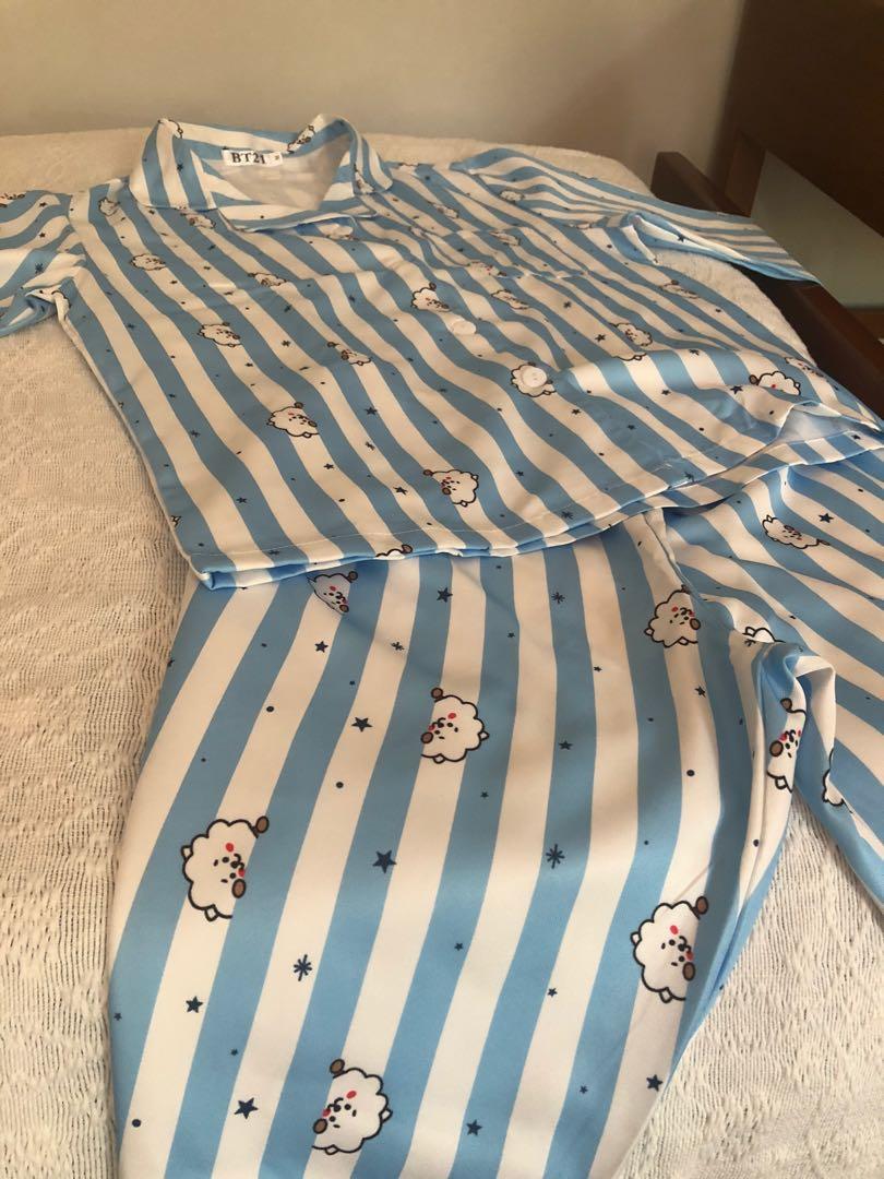 BT21 Rj pajamas, Women's Fashion, Tops, Longsleeves on Carousell