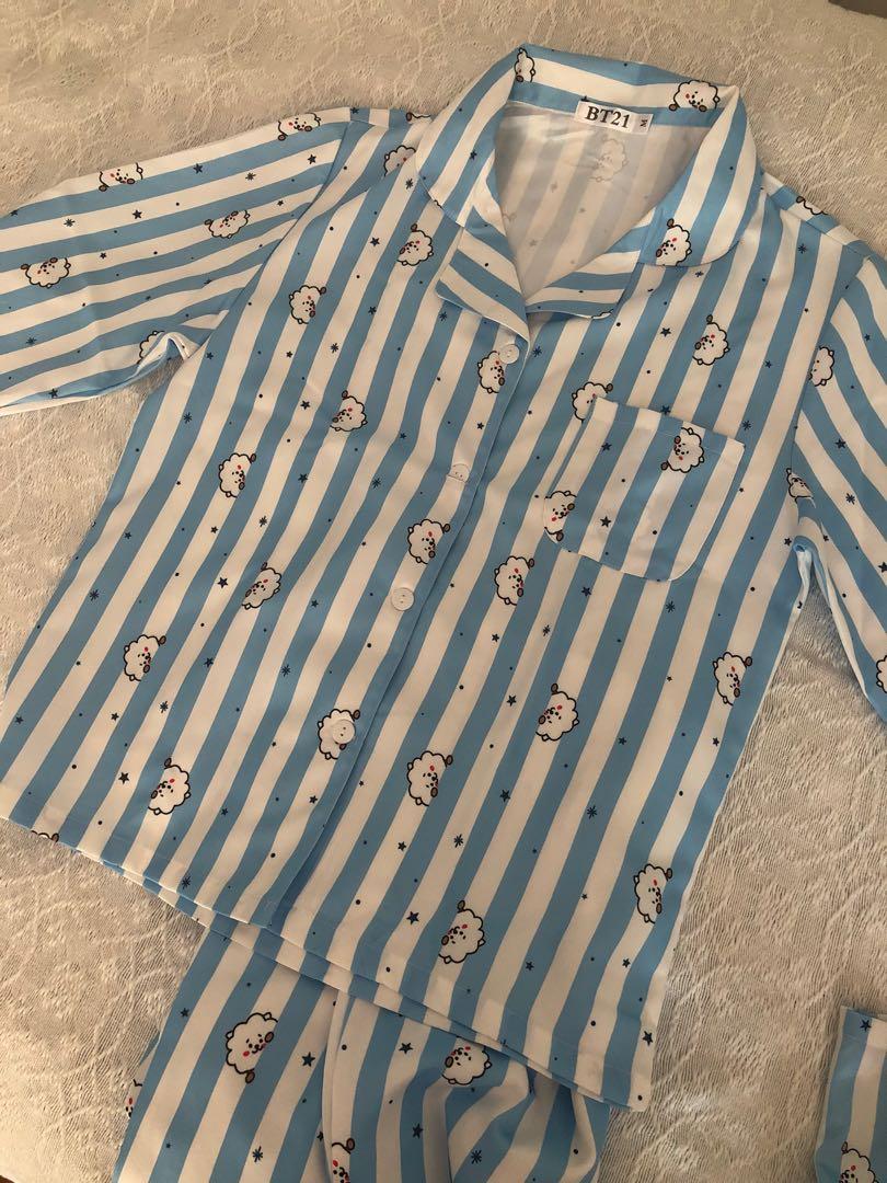 BT21 Rj pajamas, Women's Fashion, Tops, Longsleeves on Carousell