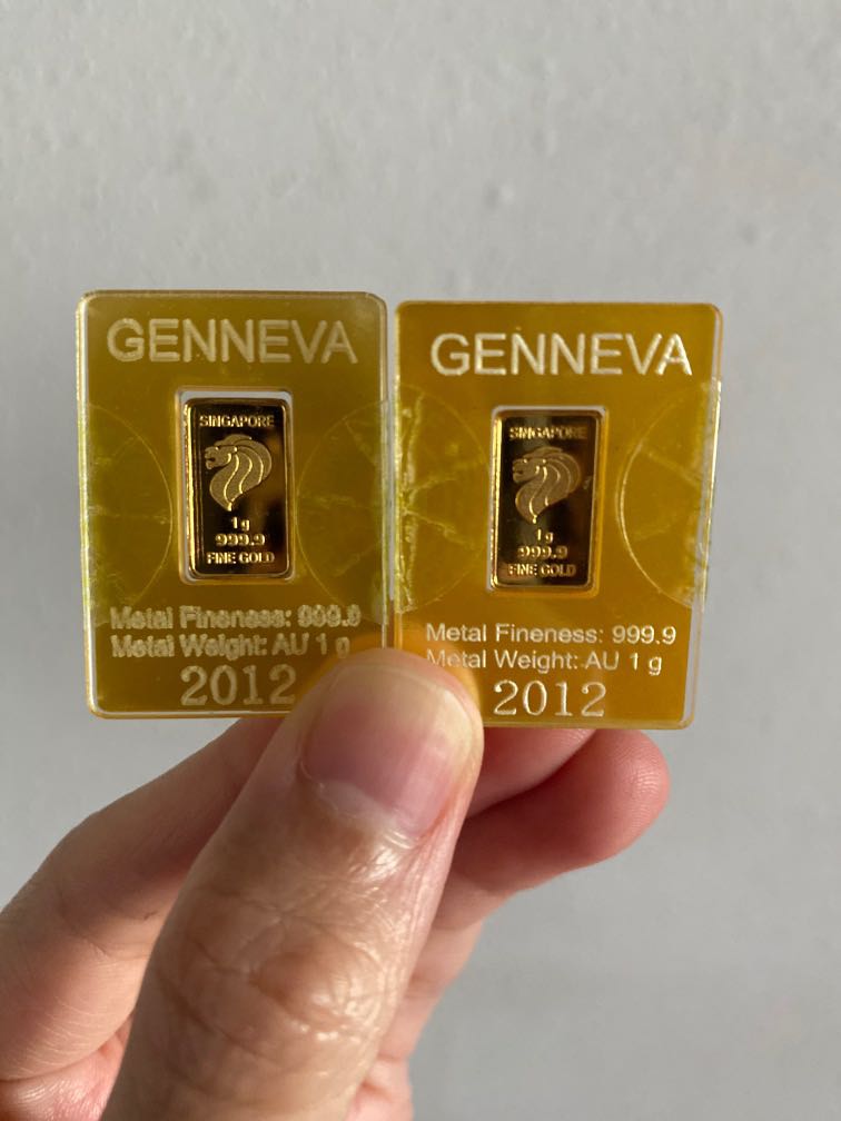 Gold bar 2g, Hobbies & Toys, Memorabilia & Collectibles, Currency on ...
