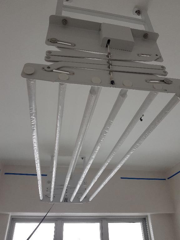 HDB Ceiling clothes hanger rack, Furniture & Home Living, Bathroom ...