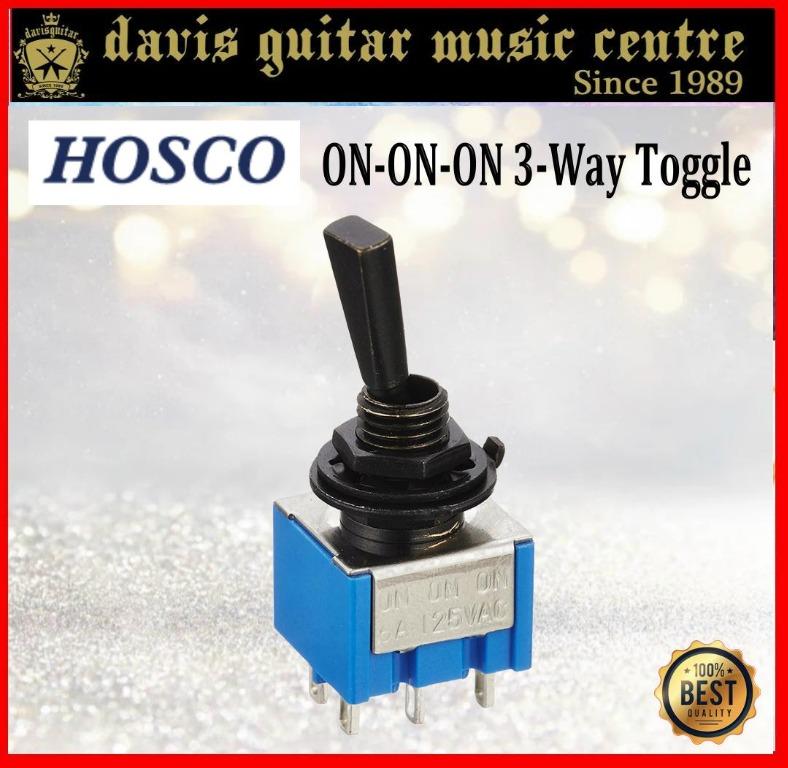 Hosco Guitar Part 3 Way Mini Toggle Switch ON-ON-ONB Black, Hobbies & Toys, Music & Media, Music ...