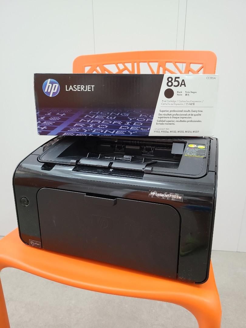 HP LaserJet P1102 w USB/wifi雷射 黑白列印 打印機，連一支全新原裝HP碳粉，適合打印A4或各銀行"支票", 電腦 ...