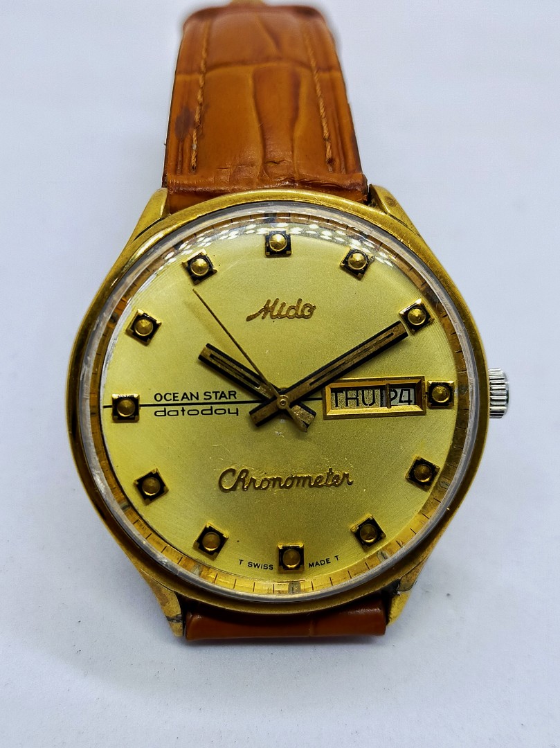 Jam Tangan Mido Ocean Star Chronometer Automatic Swiss Vintage, Fesyen ...