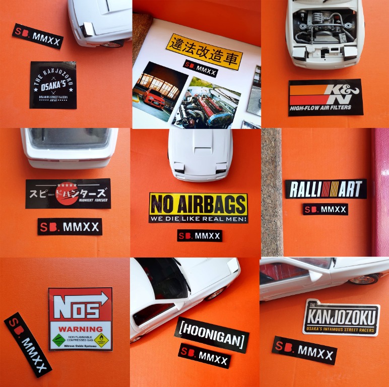 JDM Inspired Laminated Vinyl Car Stickers, Car Parts & Accessories ...