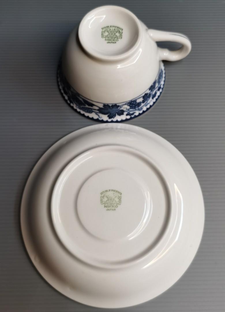 NIKKO - Double Phoenix BLUE GRAPE Ironstone Cup And Saucer, Furniture ...