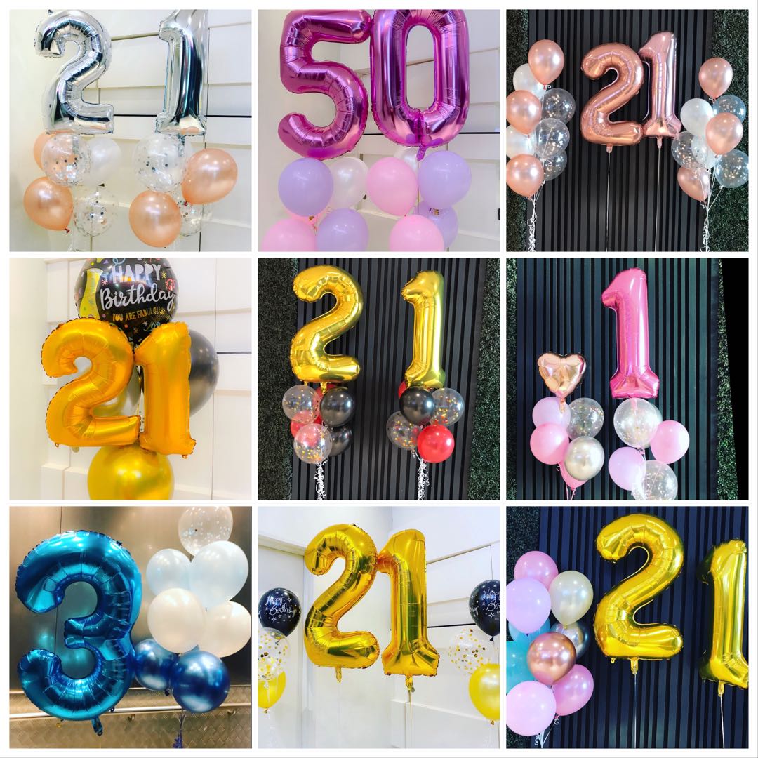Number helium balloons, Hobbies & Toys, Stationery & Craft, Occasions ...