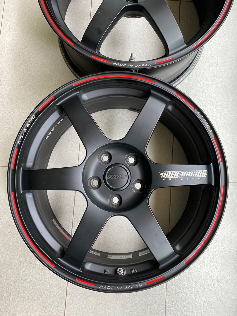 Original TE37 Saga Time Attack PCD 5x112 , Car Accessories, Tyres ...