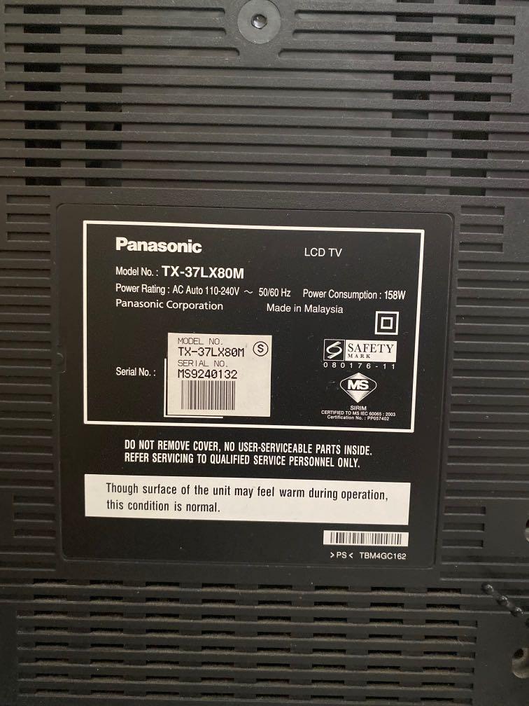 Panasonic TV Viera, TV & Home Appliances, TV & Entertainment, TV on ...