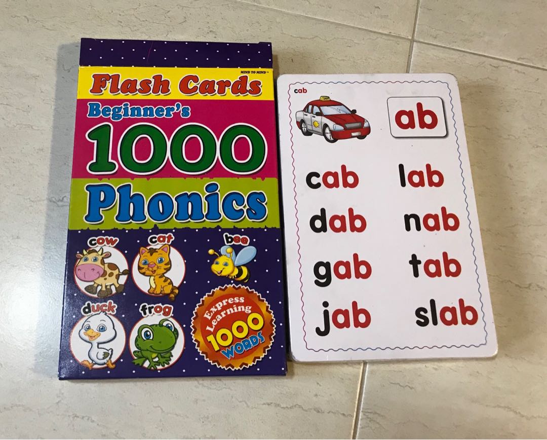 Phonics flash card, Hobbies & Toys, Books & Magazines, Children's Books ...