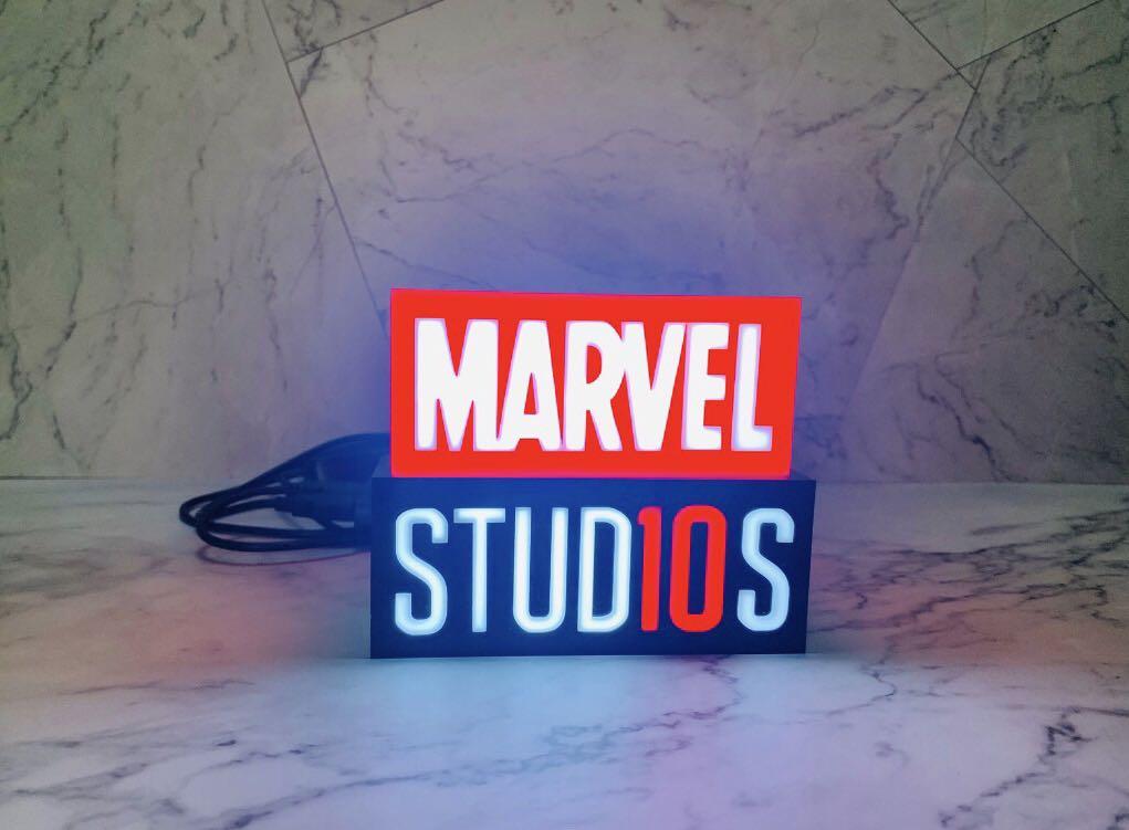 PRE-ORDER MARVEL STUDIOS LOGO ACRYLIC MINI LIGHT BOX & NORMAL LOGO SIGN ...