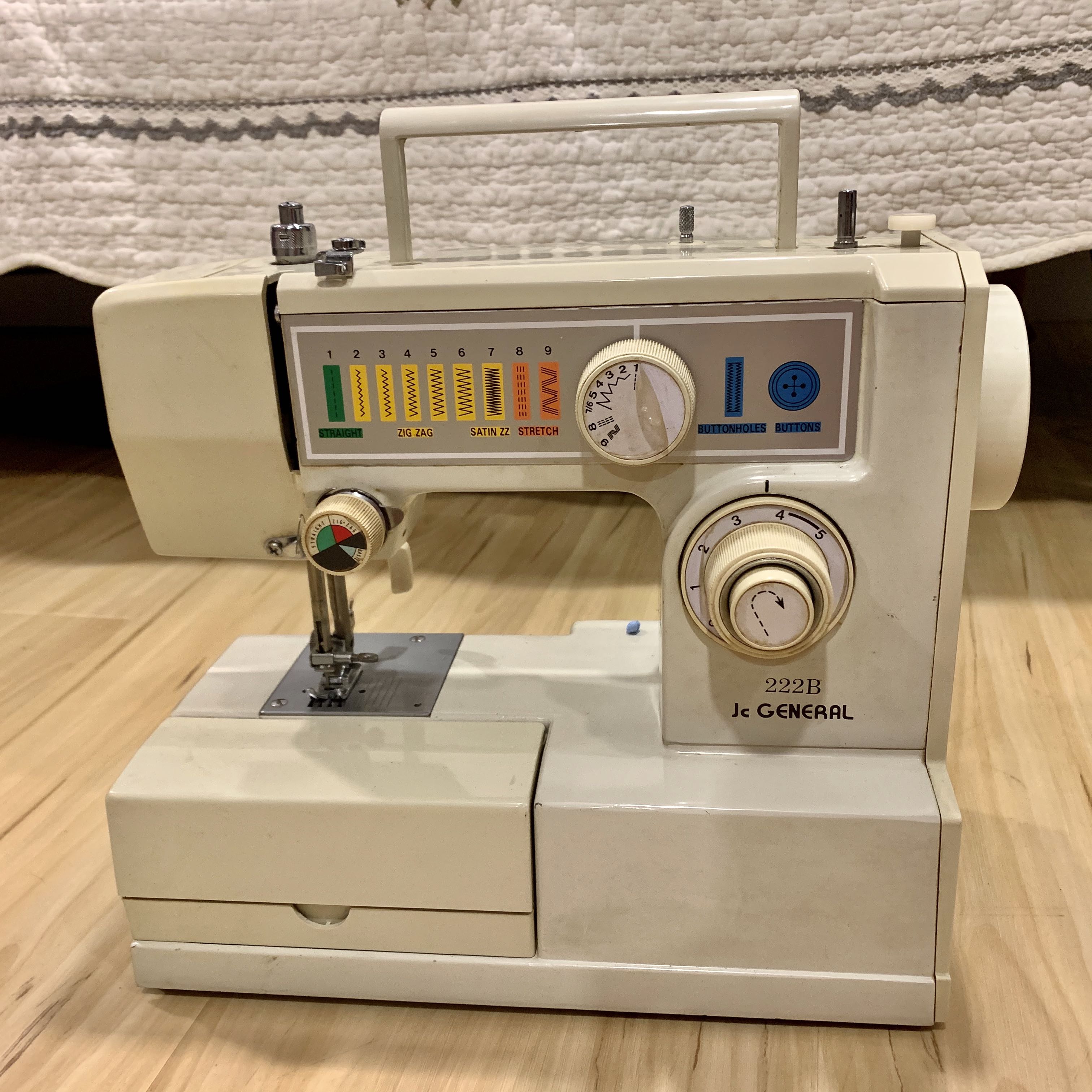 Sewing machine - with pedal JC General 222b, Furniture & Home Living ...