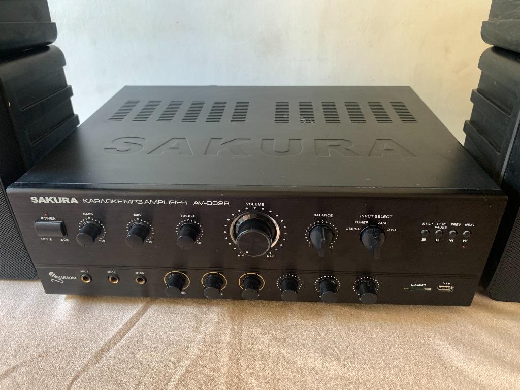 Sound System Set: Sakura Amplifer and Dai-ichi Speakers, Audio ...