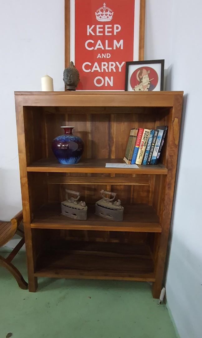 Teak Wood Shelf, Furniture & Home Living, Furniture, Shelves, Cabinets ...