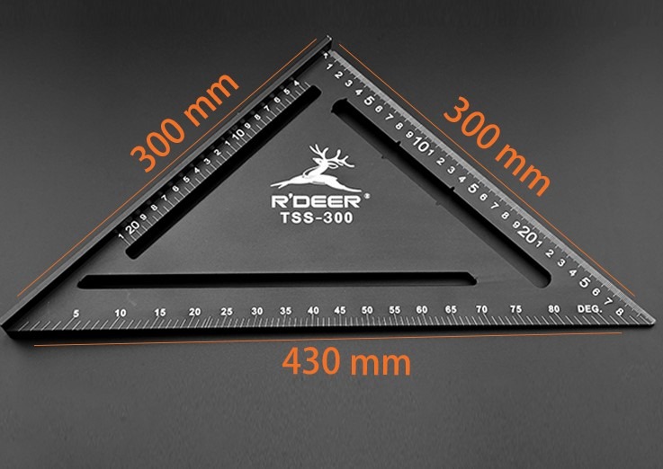Triangle Ruler Triangular Measuring Protractor Tool Speed Square ...