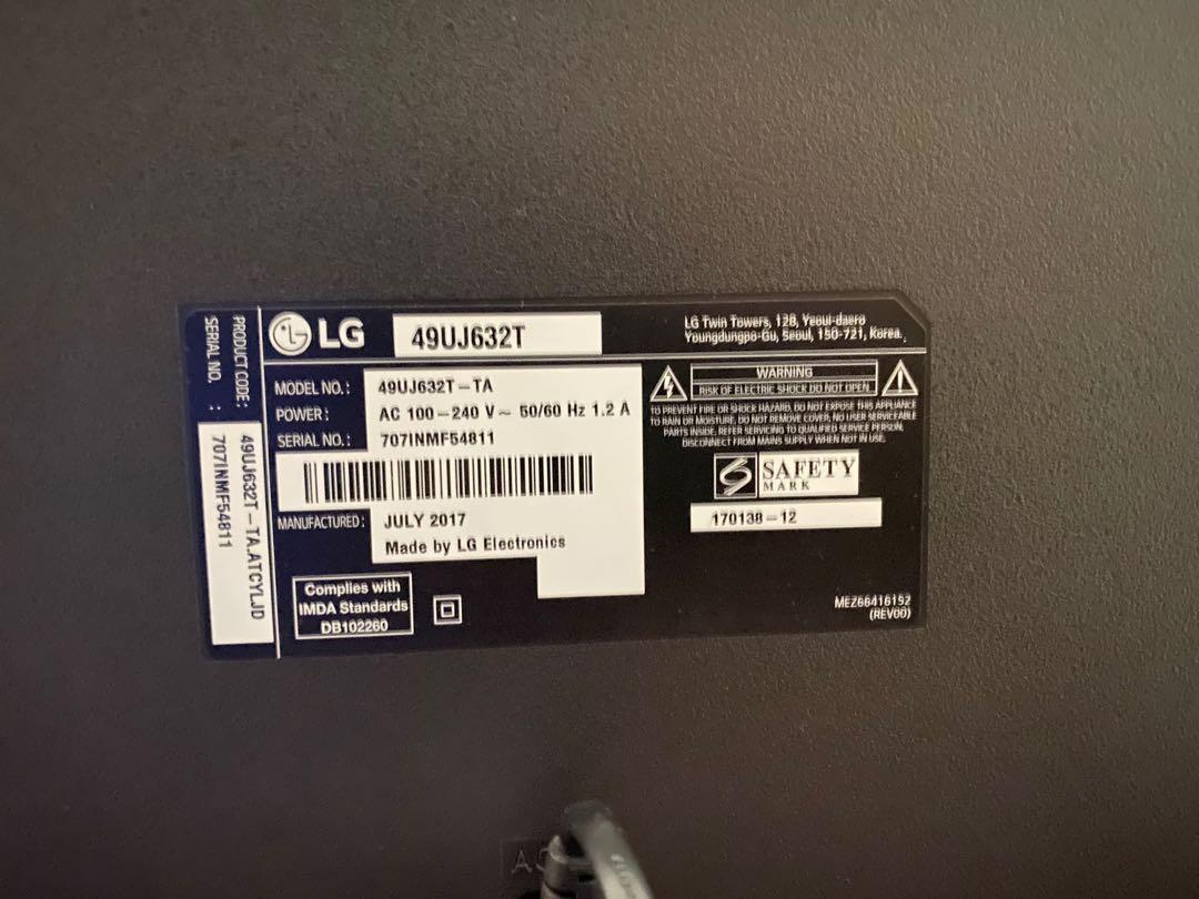 Used 50 inch 4K LG smart TV UHD, TV & Home Appliances, TV ...