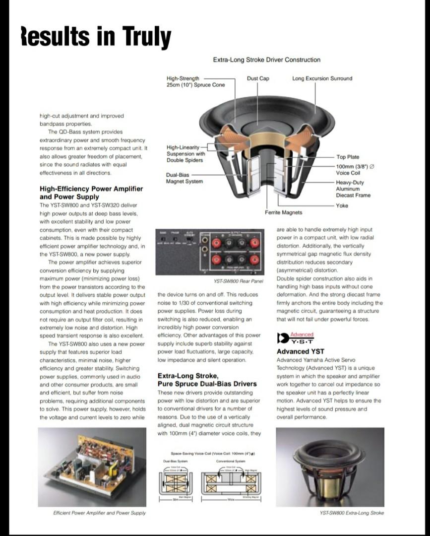 Yamaha Subwoofer YST SW320, Audio, Soundbars, Speakers & Amplifiers on ...