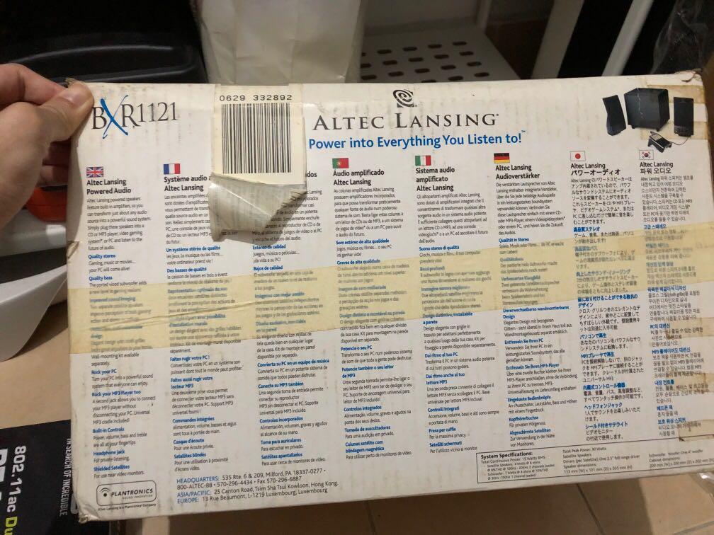 Altec Lansing BXR1121 2.1 Stereo Speaker System - 15W, Audio, Soundbars ...