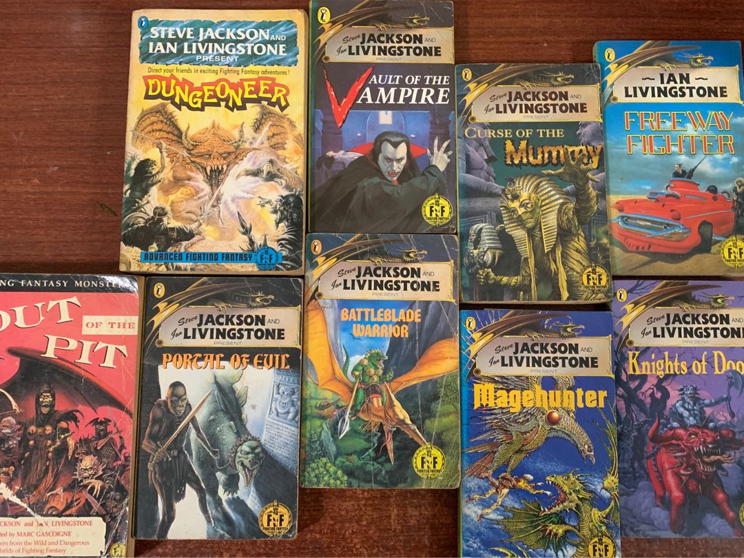 Fighting Fantasy books various titles $30 for 9 books, Hobbies & Toys ...