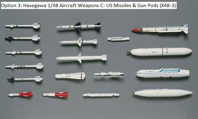 Hasegawa 1/48 Aircraft Weapons set - Only Set A (X48-1) available. Set ...